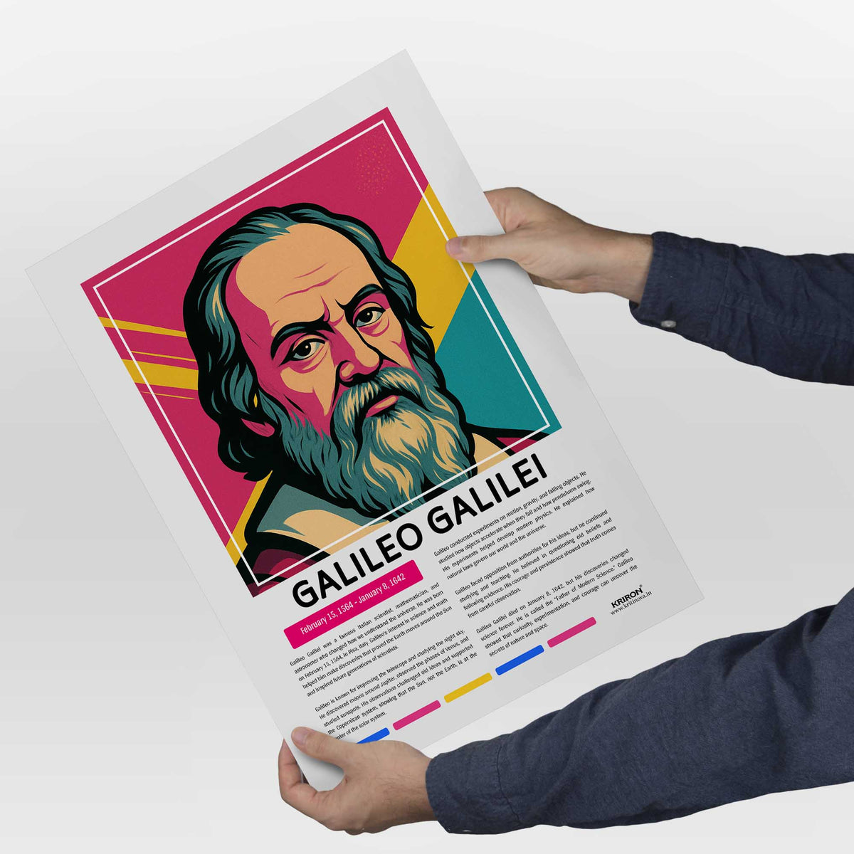 Galileo Galilei Poster | Inspirational Wall Art | Famous Scientist Por ...