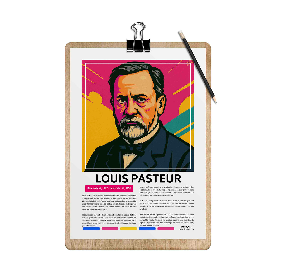 Louis Pasteur Poster | Inspirational Wall Art | Famous Scientist Portr ...
