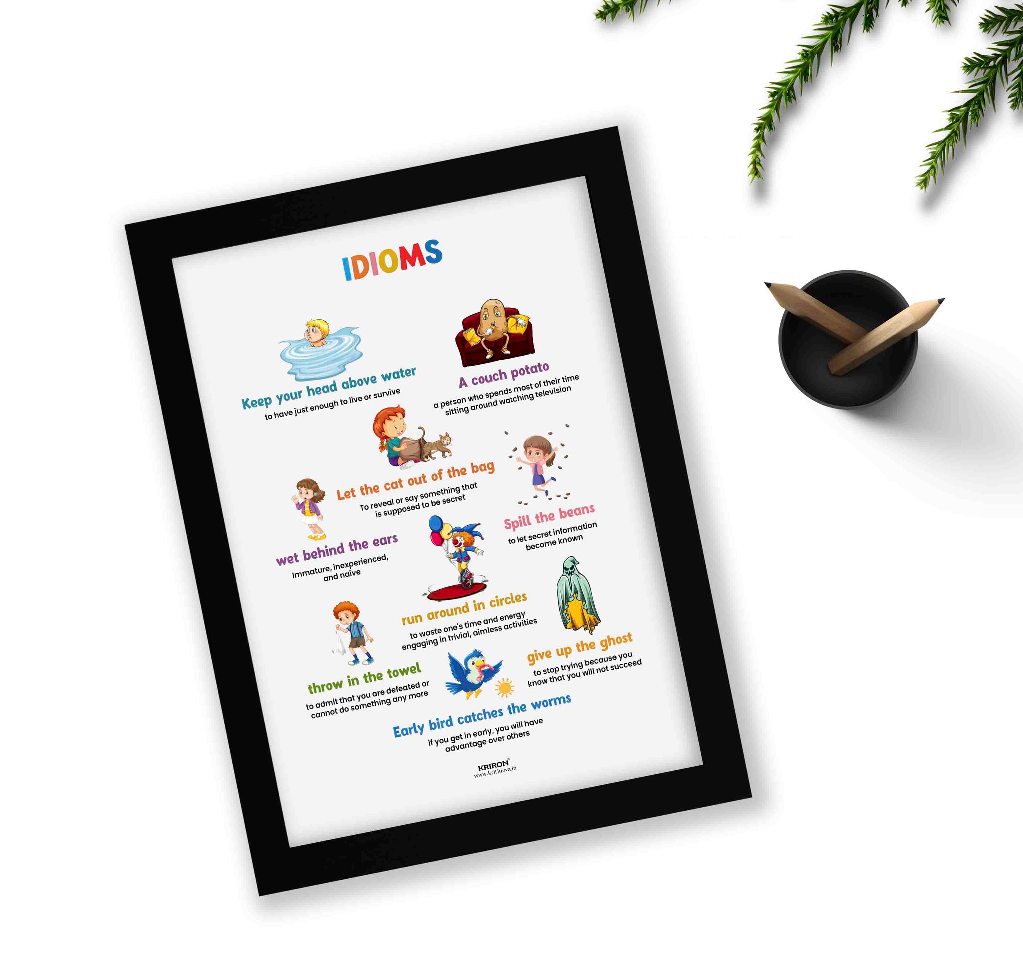 Idioms Part 4, Vocabulary Poster, Educational English Poster, Kids Roo ...