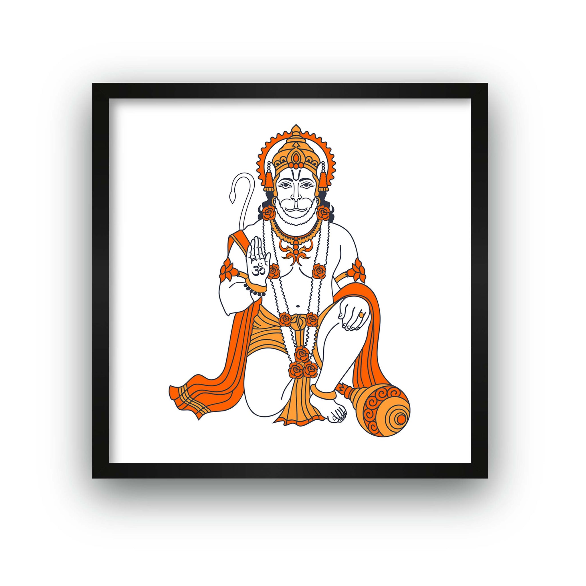 Jai Hanuman, Hanuman wall art, Inspiring Prayer – KRITINOVA INDIA