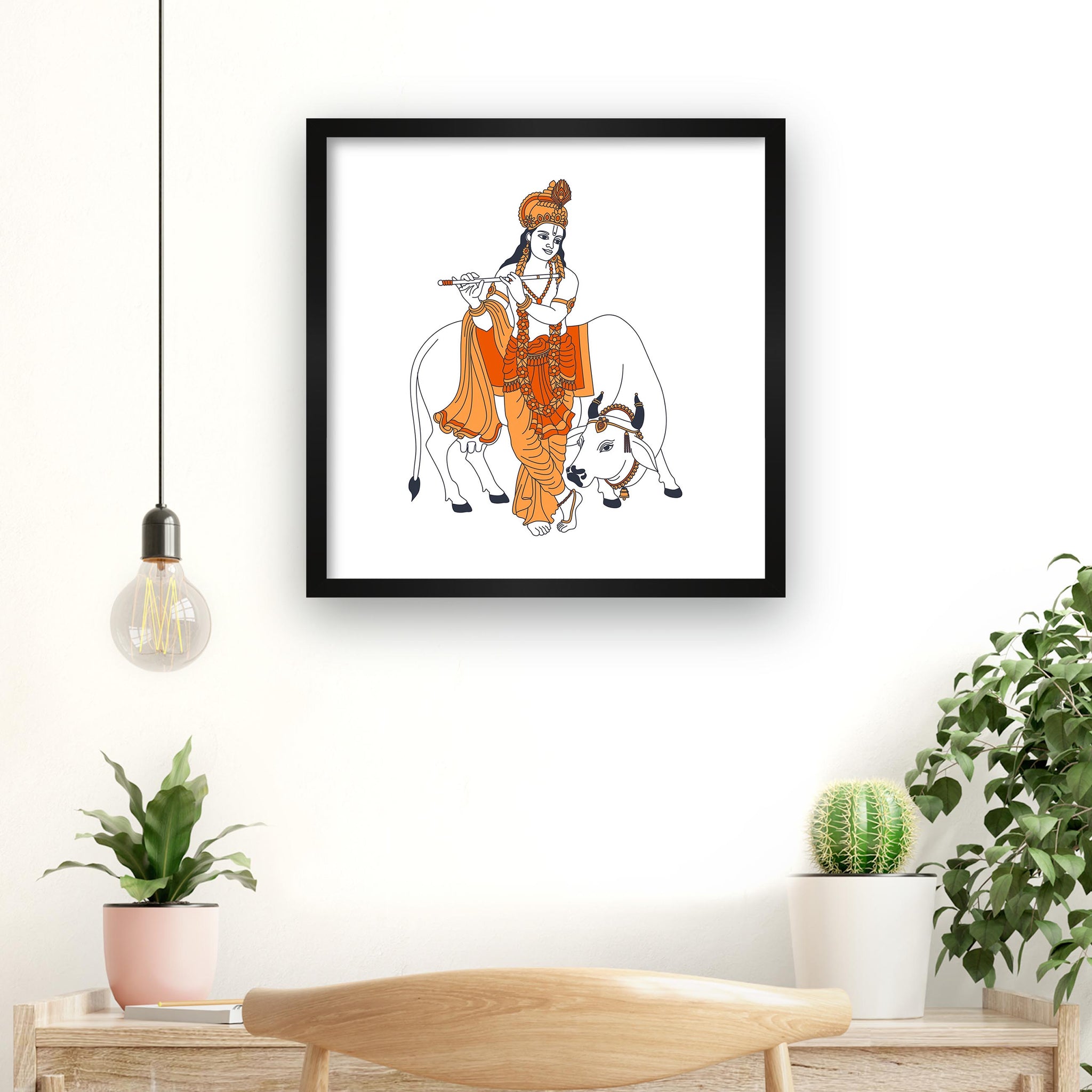 Shri Krishnai, Krishna wall art, Inspiring Prayer – KRITINOVA INDIA