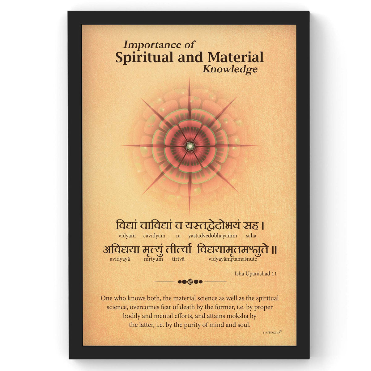 Importance of knowledge - Framed Poster | Kritinova – KRITINOVA INDIA