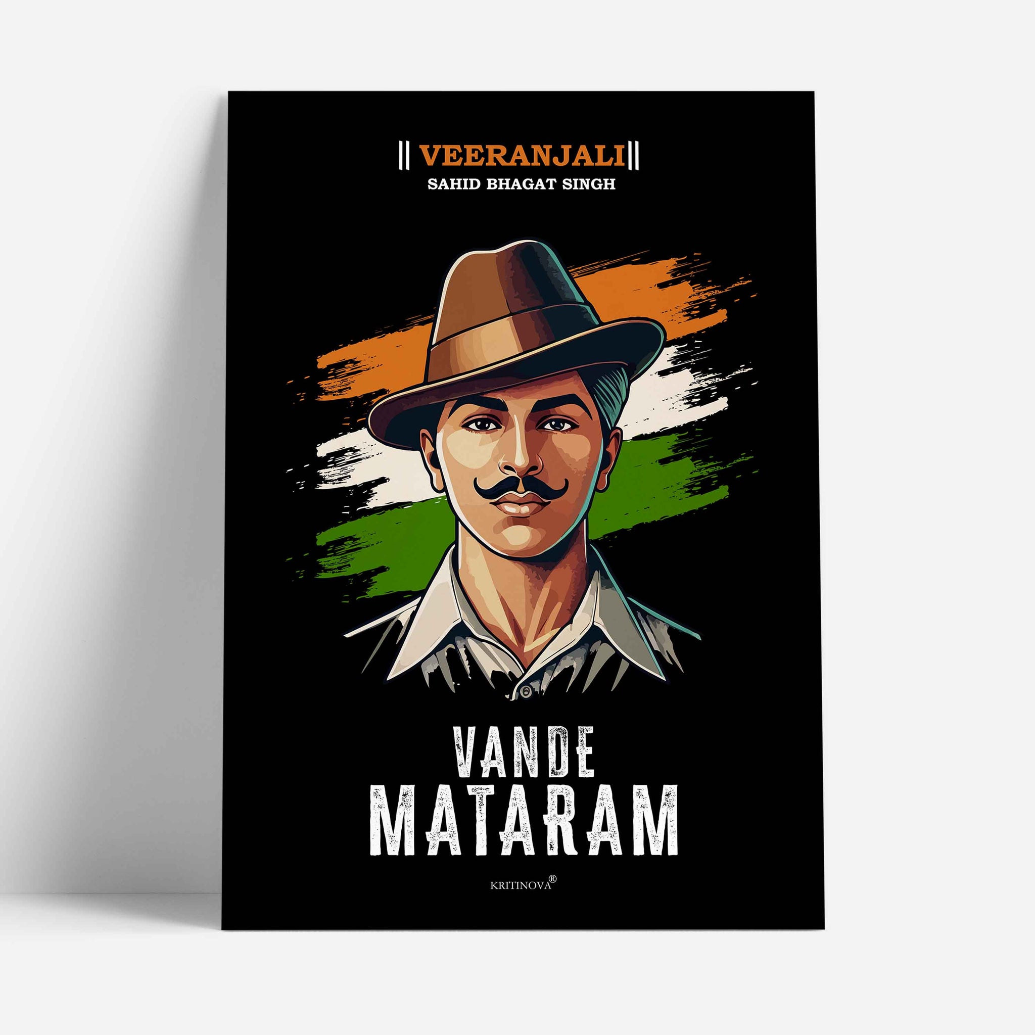 VIRANJALI, Sahid Bhagat Singh, Freedom Fighter Wall Art, Vande Mataram ...