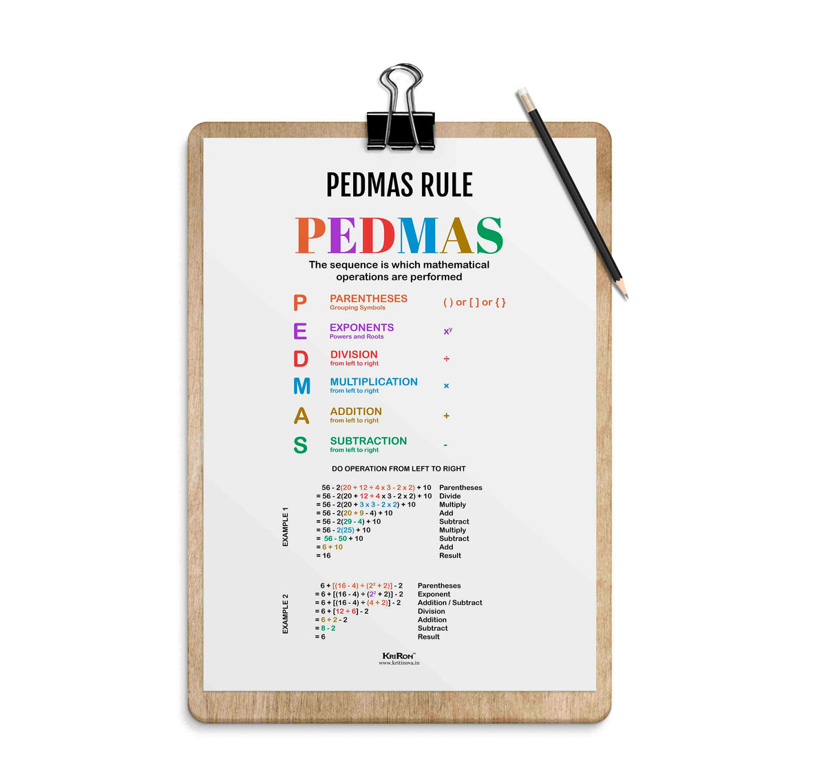 Pedmas Rule, Math Poster, Kids Room Decor, Classroom Decor, Math Wall ...