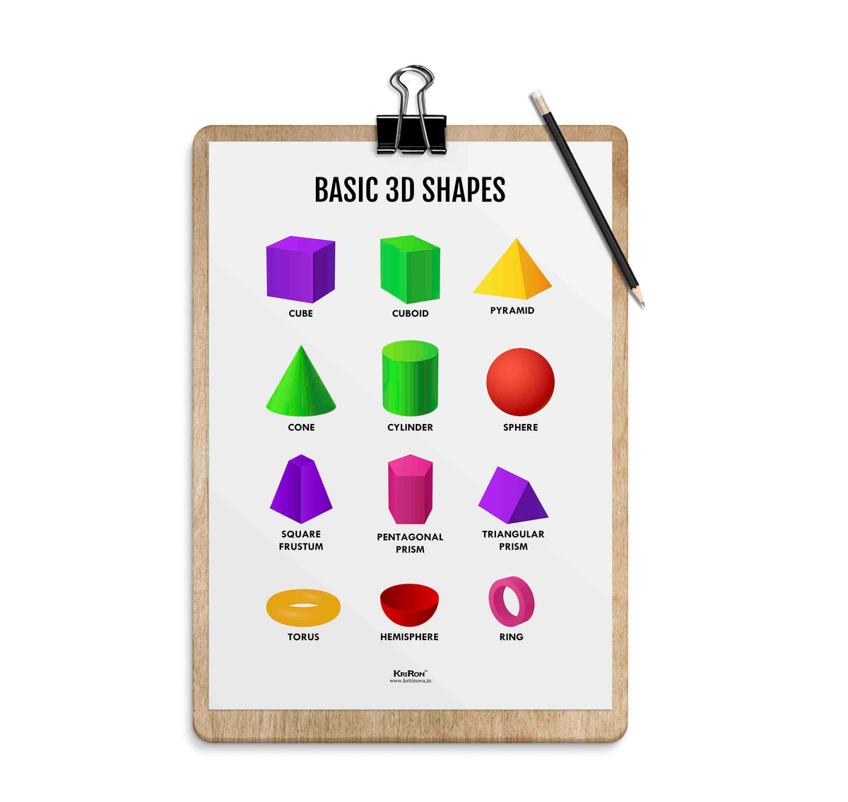3D Shapes, Math Poster, Kids Room Decor, Classroom Decor, Math Wall Ar ...