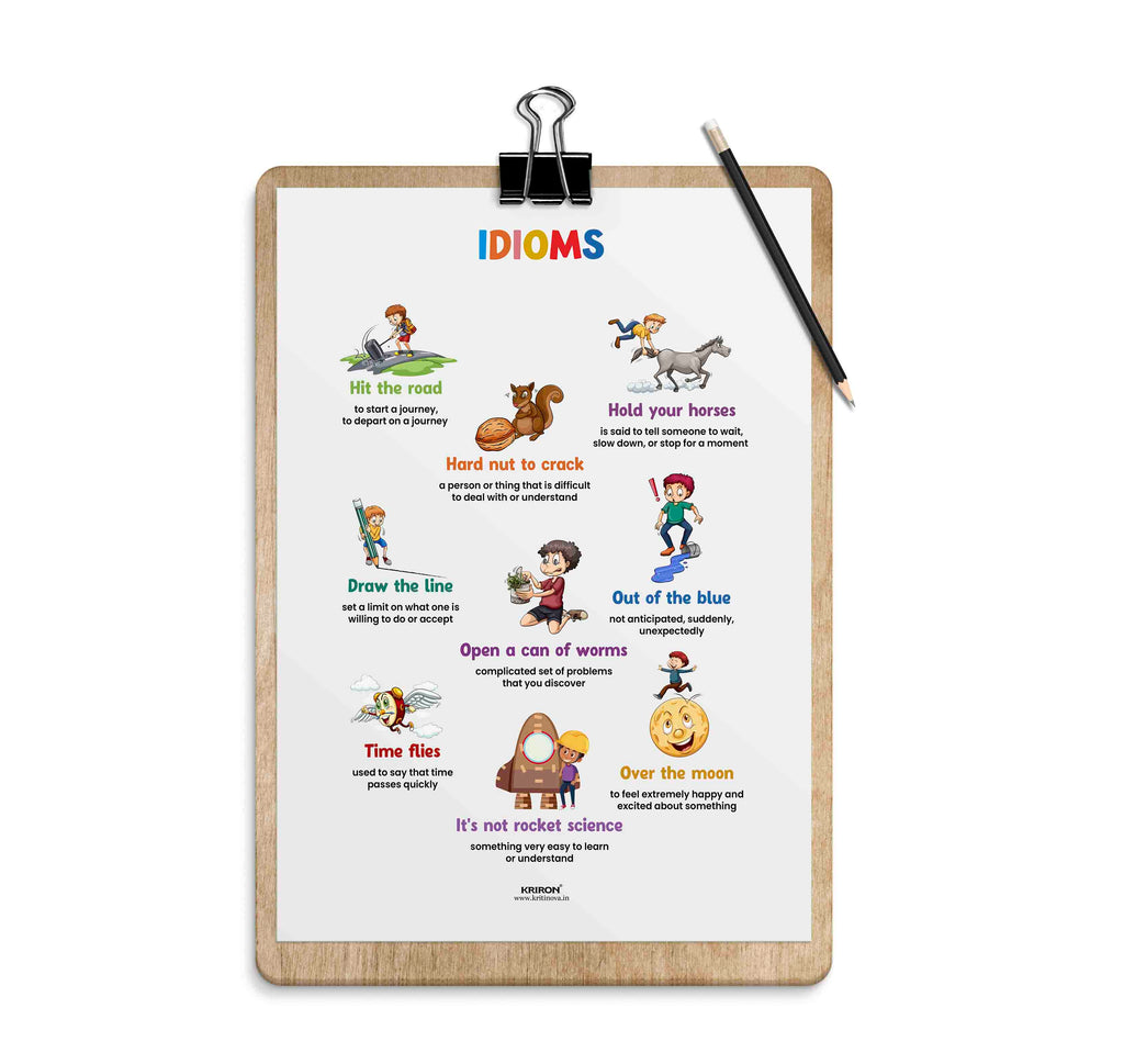 Idioms Part 3, Vocabulary Poster, Educational English Poster, Kids Roo ...