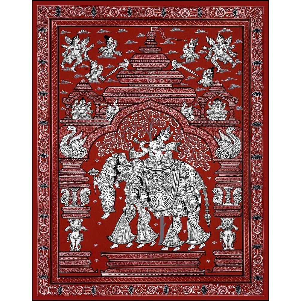 Lady Elephant Brown, Pattachitra Art, Indian Traditional Art, Cultural ...