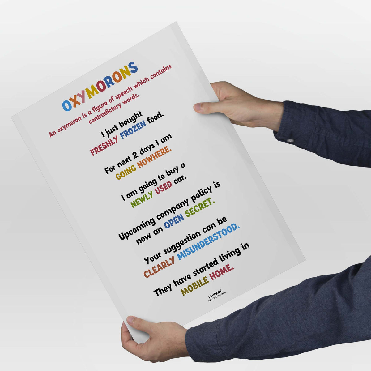 Funny Oxymoron Part 3, Educational English Poster, Kids Room Decor, Cl ...